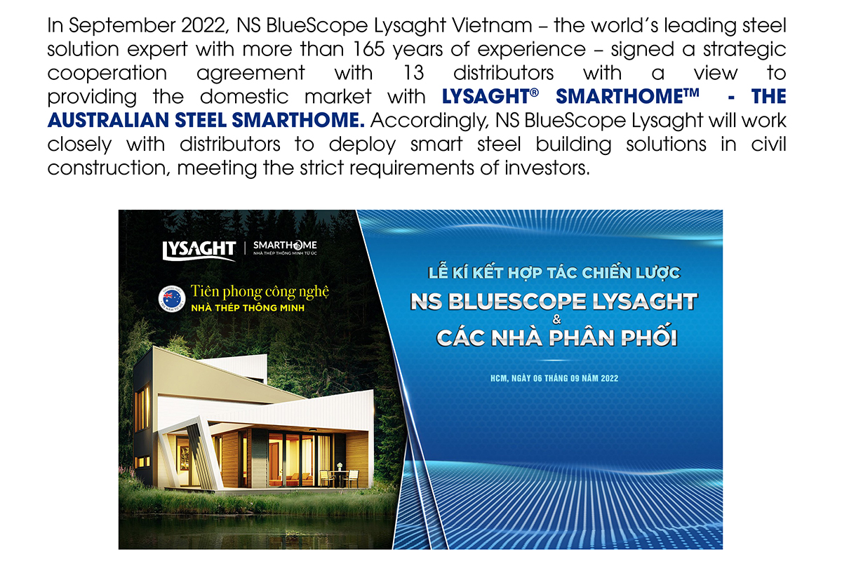 NS BLUESCOPE LYSAGHT EXPANDS DISTRIBUTION SYSTEM OF LYSAGHT® SMARTHOME ...
